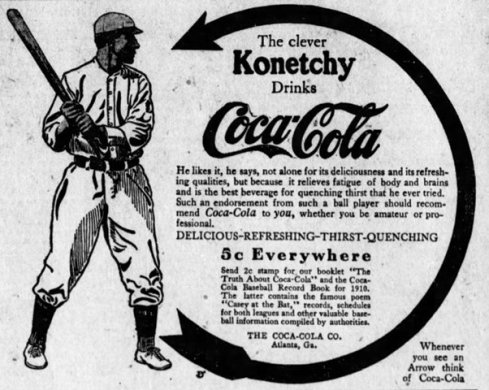 Lost Advertisements–“The Clever Konetchy Drinks Coca-Cola” | Baseball ...