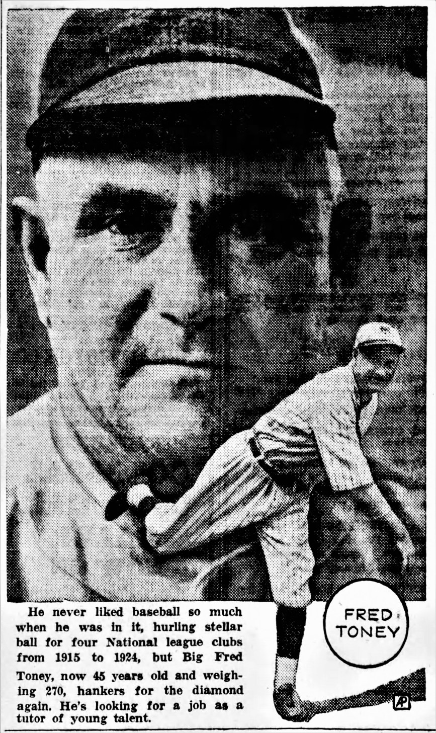Fred Toney | Baseball History Daily